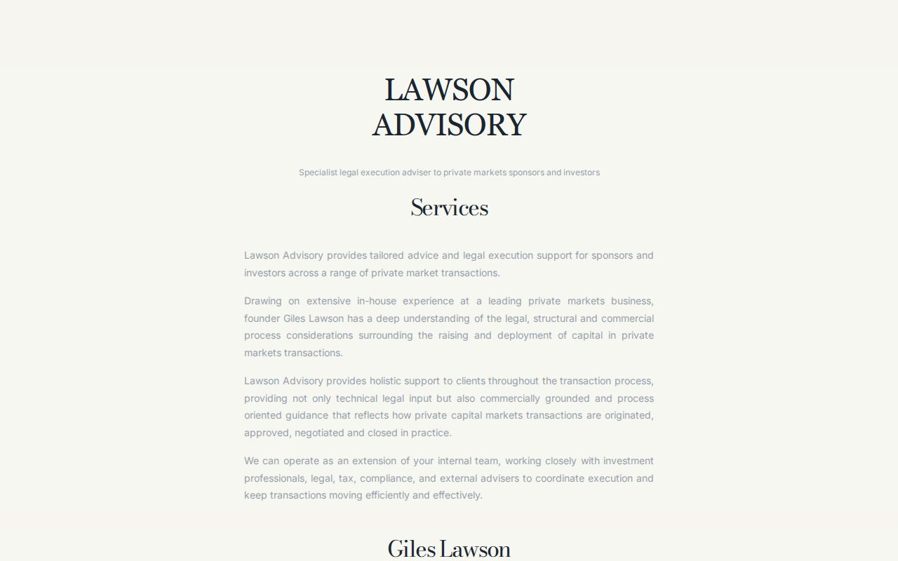 Lawson Advisory